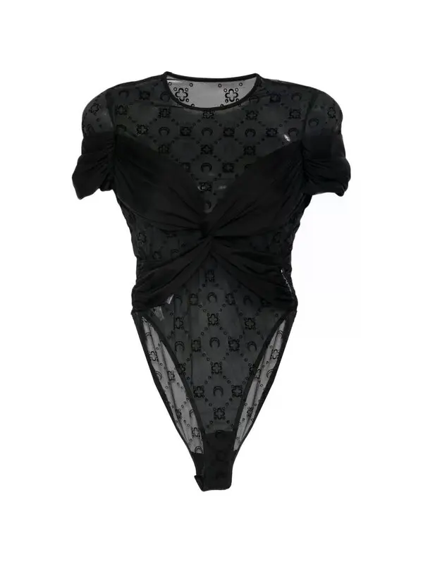 MARINE SERRE Draped Jersey Bodysuit