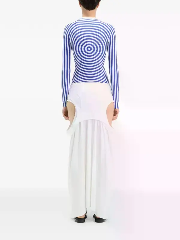 JEAN PAUL GAULTIER Crewneck Top With Target Print - Blue