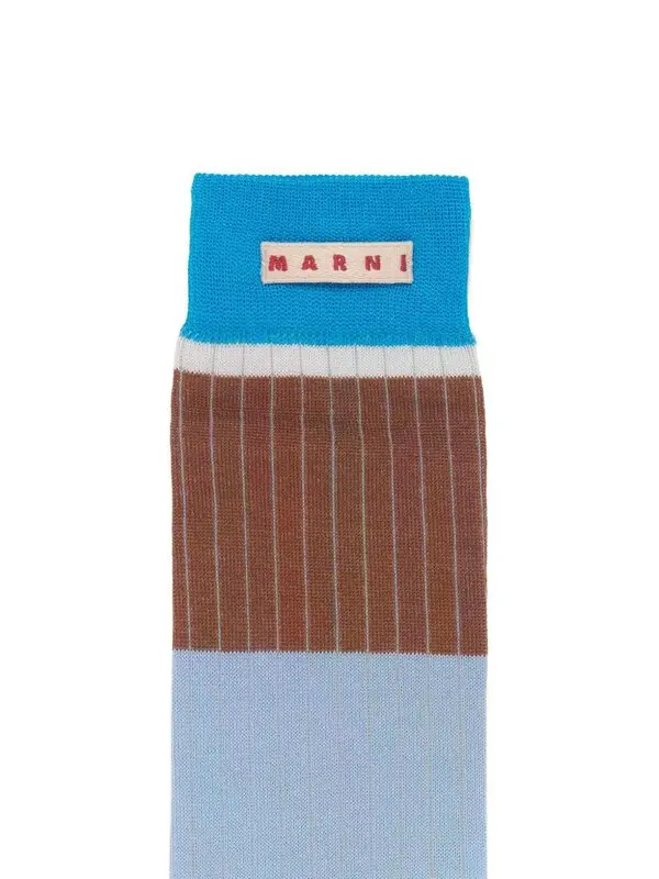Marni Cotton Socks With Logo Label