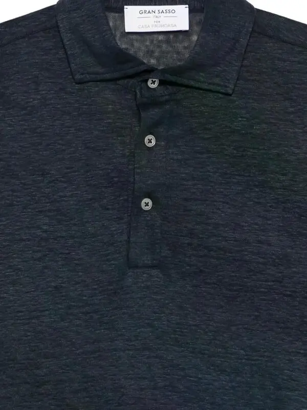 GRAN SASSO Logo-patch Polo Shirt - Blue