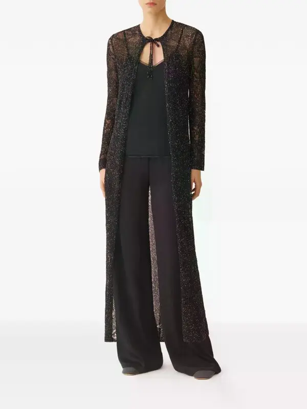 Fabiana Filippi Tie-neck Sequin Cardigan-coat