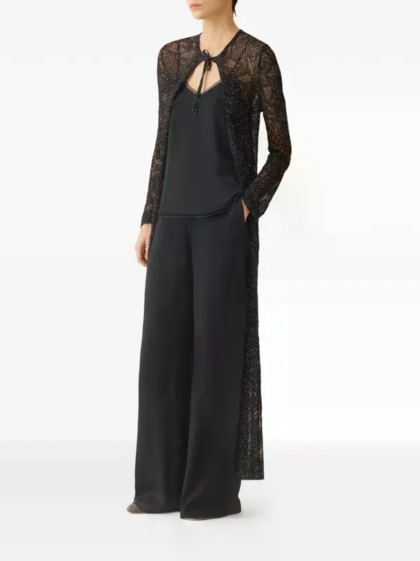Fabiana Filippi Tie-neck Sequin Cardigan-coat