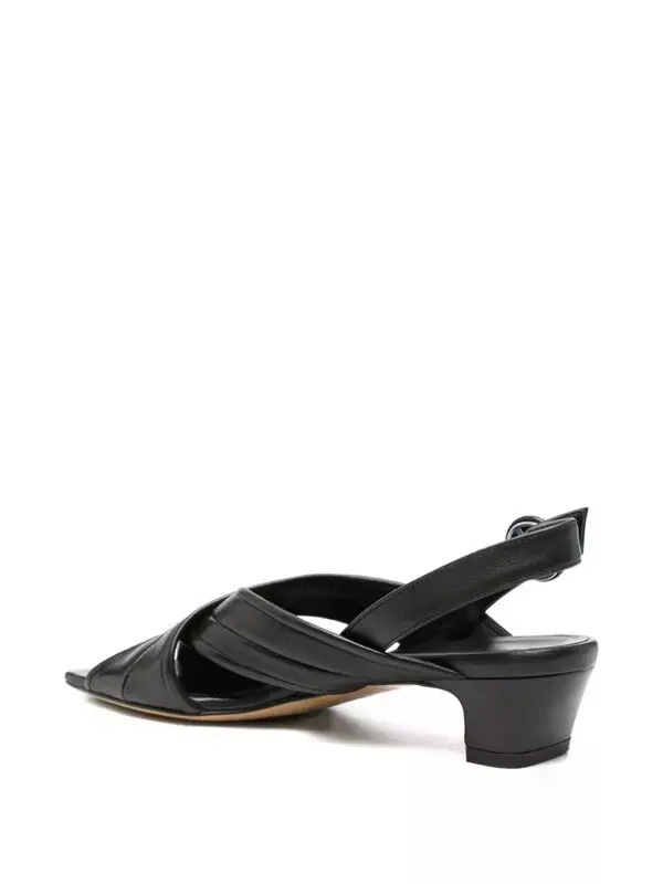 MARA BINI Crisscross Slingback Sandals - Black