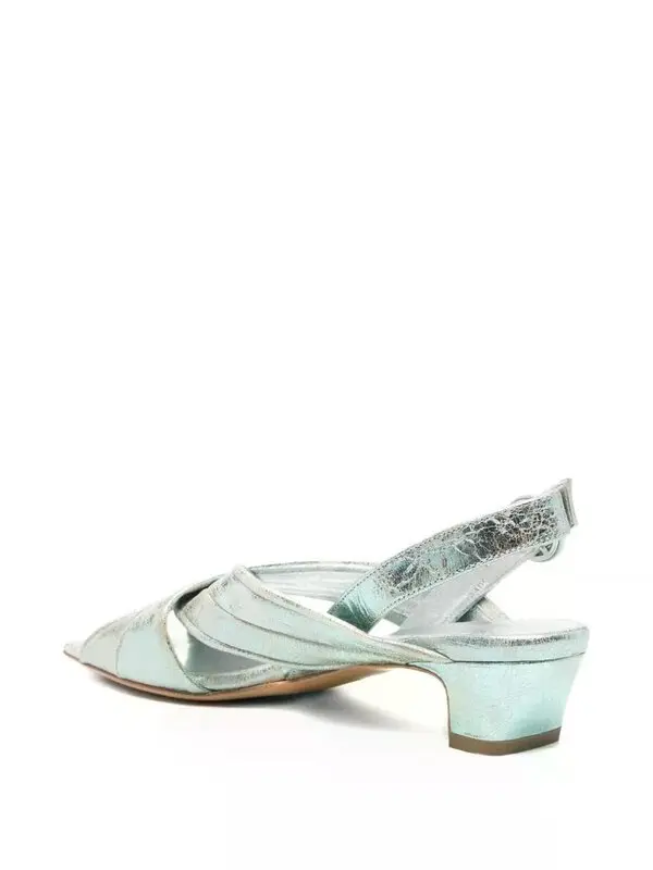 MARA BINI Crisscross Slingback Sandals - Blue