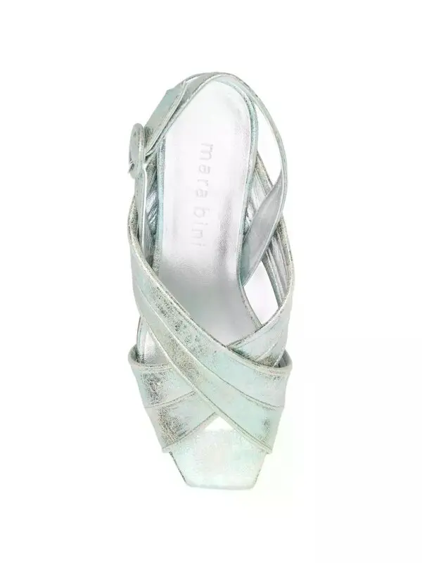 MARA BINI Crisscross Slingback Sandals - Blue