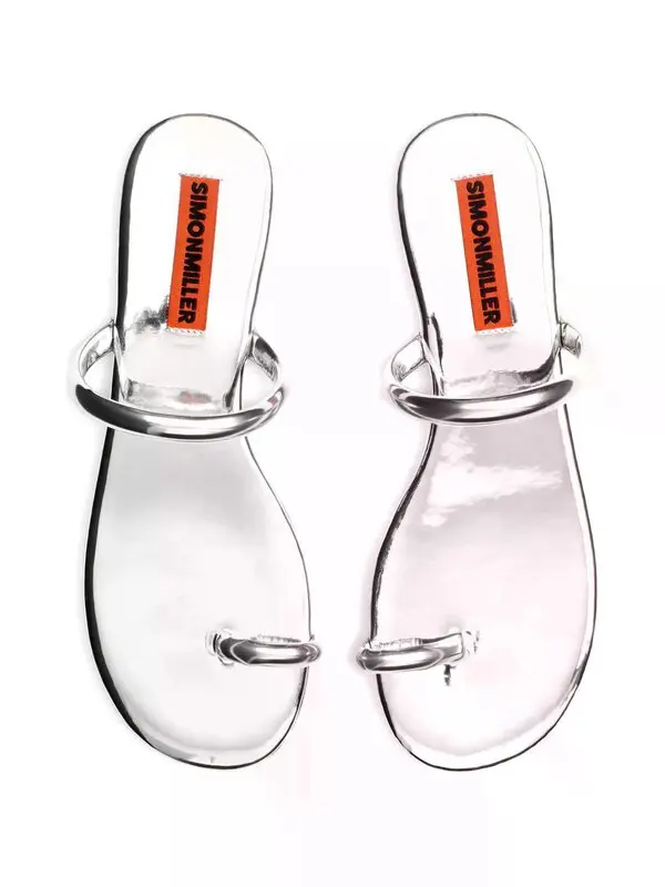 SIMONMILLER Pipe Strappy Sandals - Silver