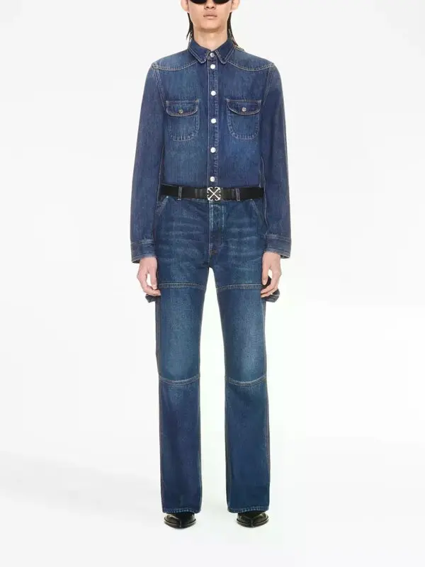 Off-White Long-sleeve Denim Shirt