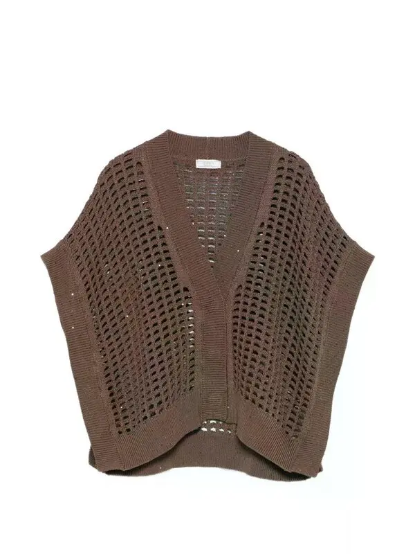Peserico Open Knit V-neck Cardigan