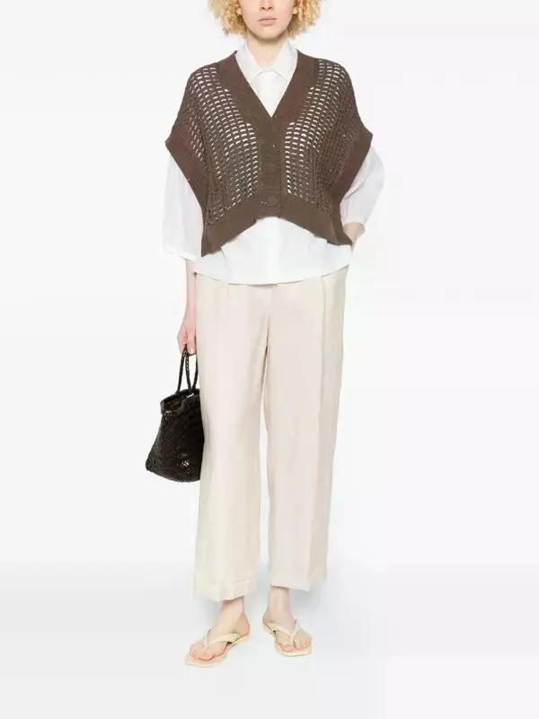 Peserico Open Knit V-neck Cardigan