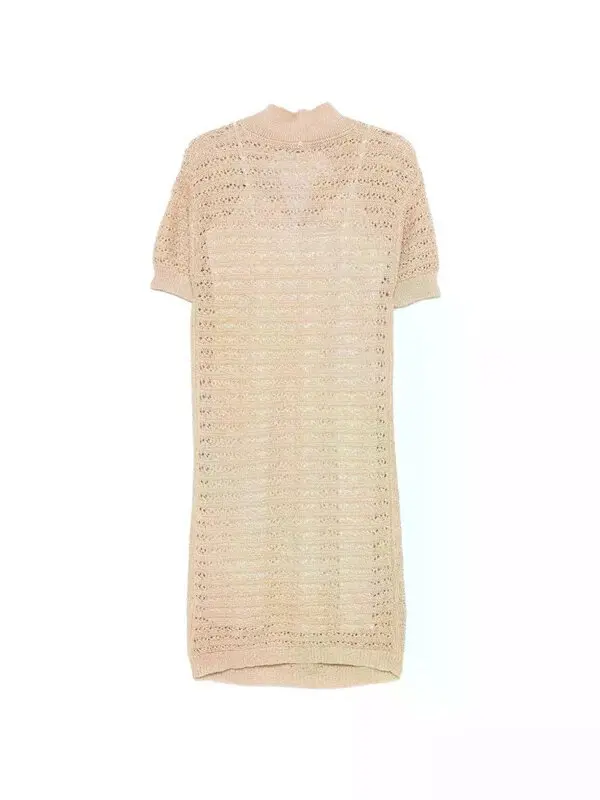 Lorena Antoniazzi Open-knit V-neck Dress