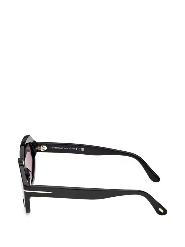 TOM FORD Oval Frame Sunglasses - Black