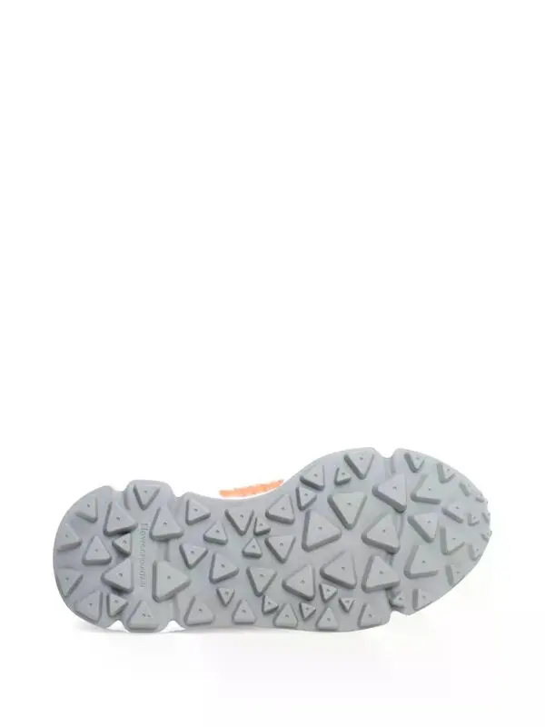 FLOWER MOUNTAIN Nubuck Leather Lace Up Sneakers - Neutrals