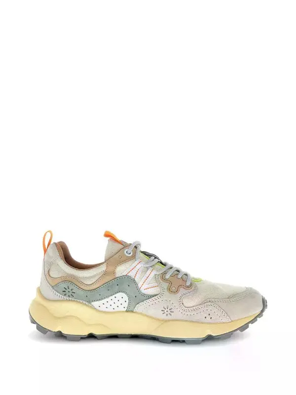 FLOWER MOUNTAIN Nubuck Leather Sneakers - Neutrals