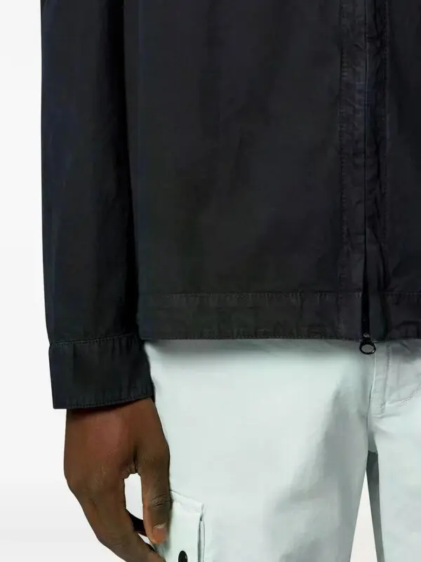 Stone Island Logo-patch Flap-pocket Zipped Overshirt
