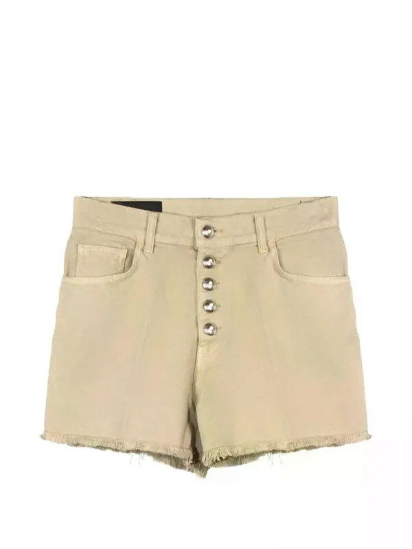 DONDUP Buttoned Frayed Shorts - Neutrals