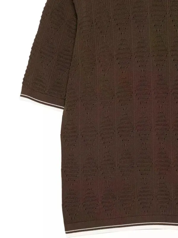 LANEUS Openwork Knit T-shirt