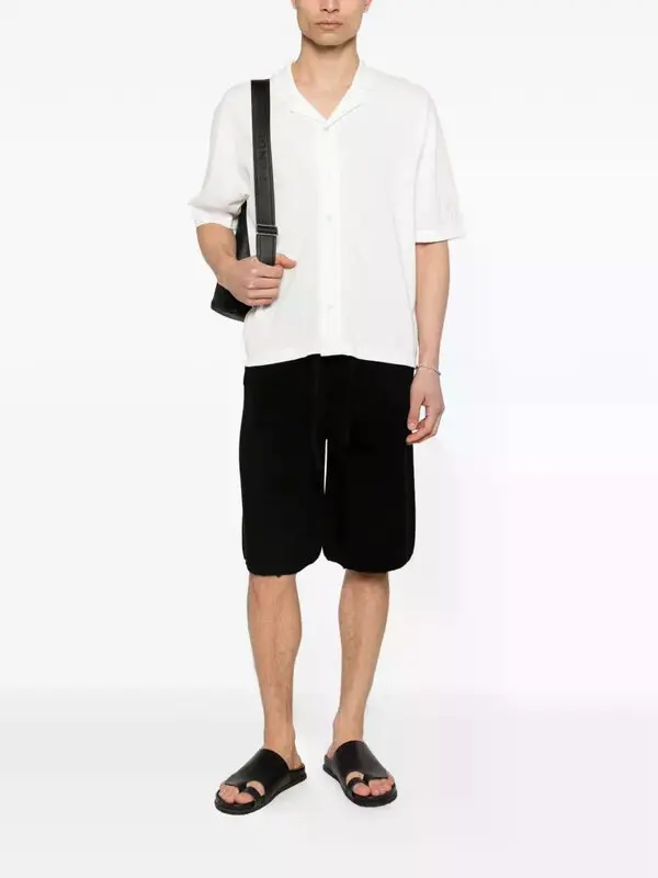 LANEUS Drawstring Raw-edge Shorts
