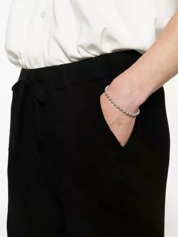 LANEUS Drawstring Raw-edge Shorts