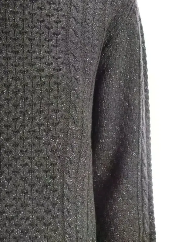 Fabiana Filippi Crew Neck Fisherman Knit Sweater