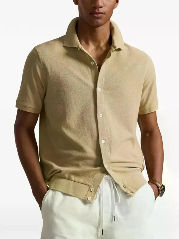 Polo Ralph Lauren Textured Knit Button-up Shirt