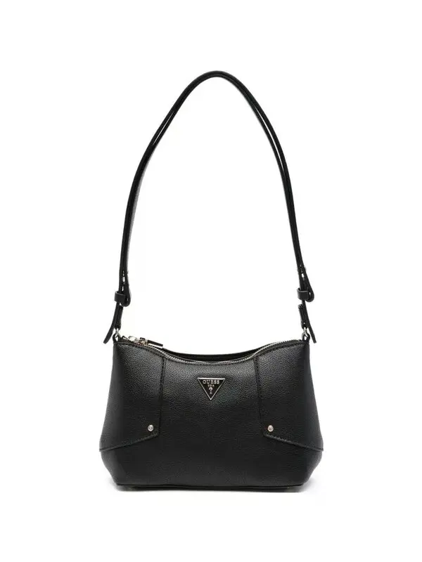 Guess Logo Plaque Shoulder Bag - Black