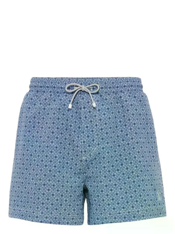 Brunello Cucinelli Graphic-print Swim Shorts - Blue