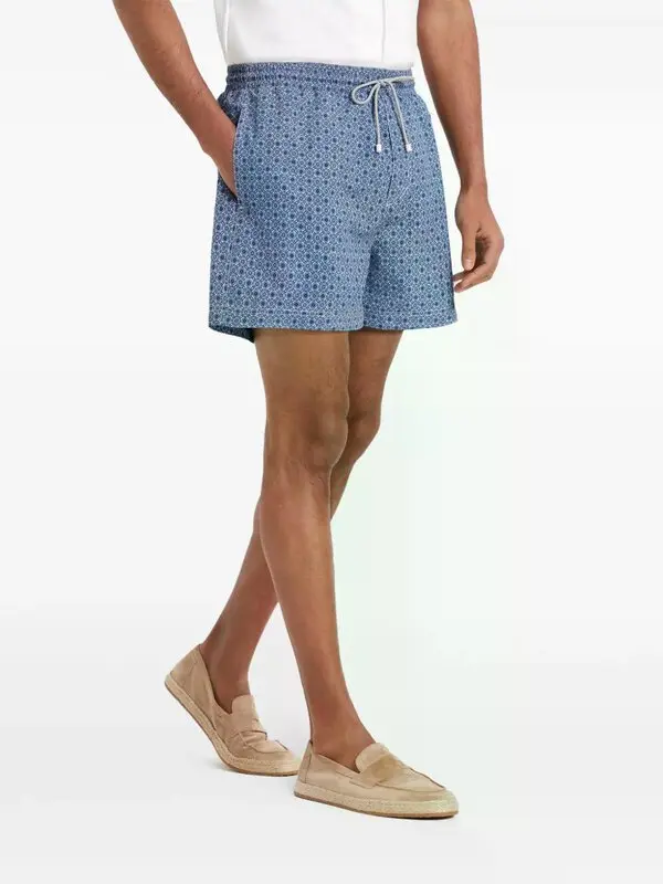 Brunello Cucinelli Graphic-print Swim Shorts - Blue