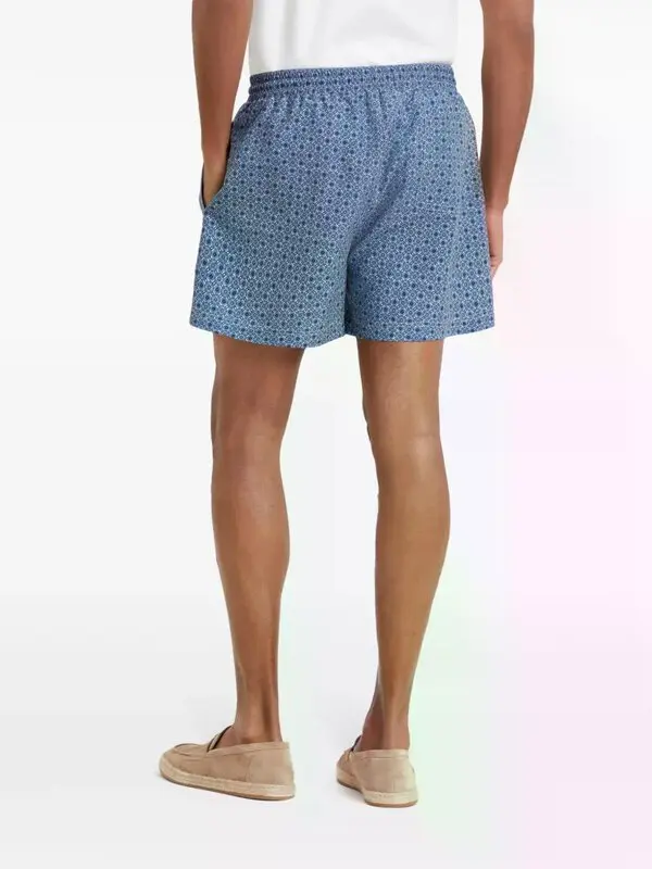 Brunello Cucinelli Graphic-print Swim Shorts - Blue