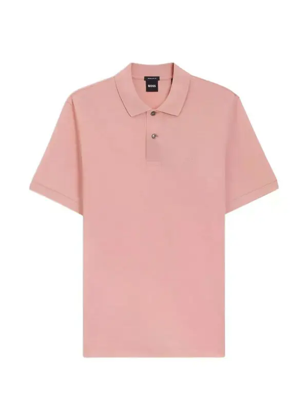 BOSS Button-placket Polo Shirt - Pink