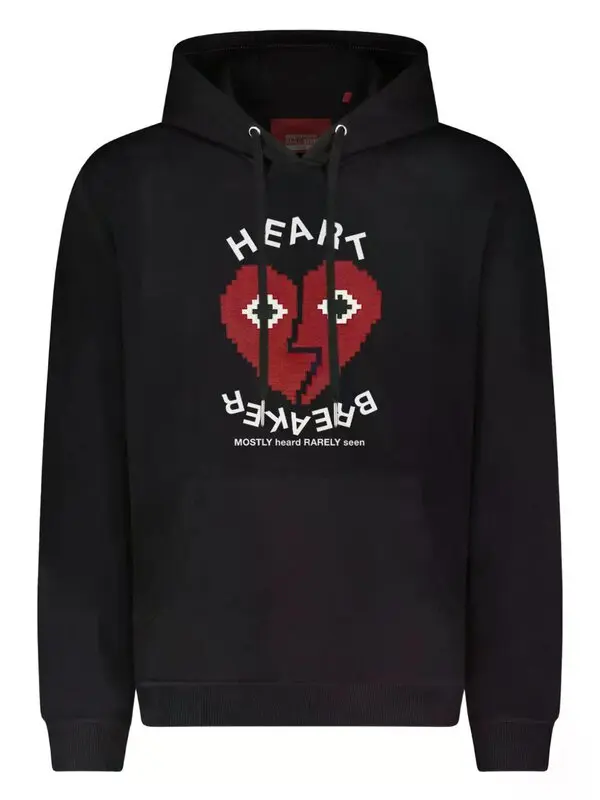 MOSTLY HEARD RARELY SEEN 8-BIT Pixel-heart Hoodie - Black