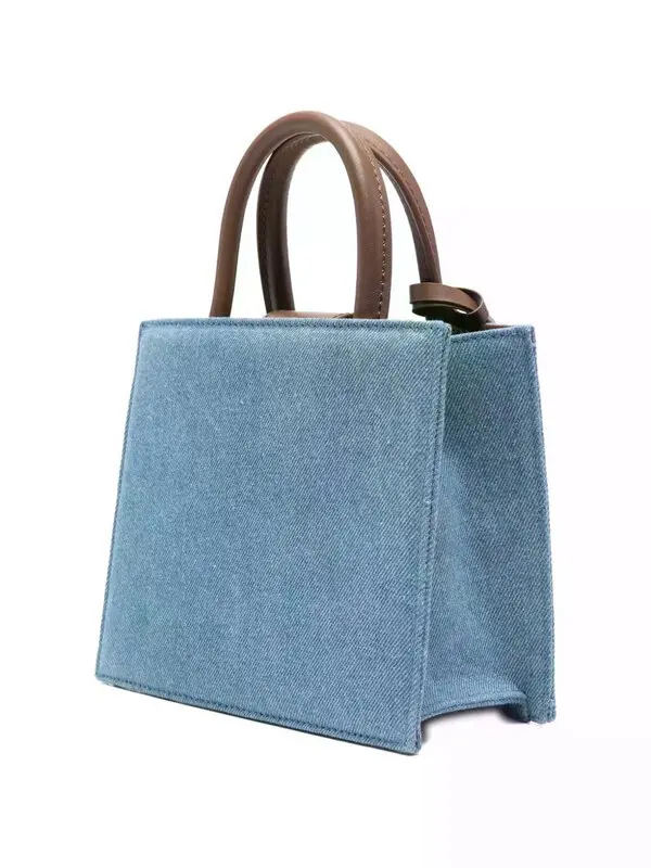 MC2 SAINT BARTH Mini Logo-plaque Tote - Blue