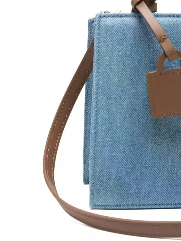 MC2 SAINT BARTH Mini Logo-plaque Tote - Blue