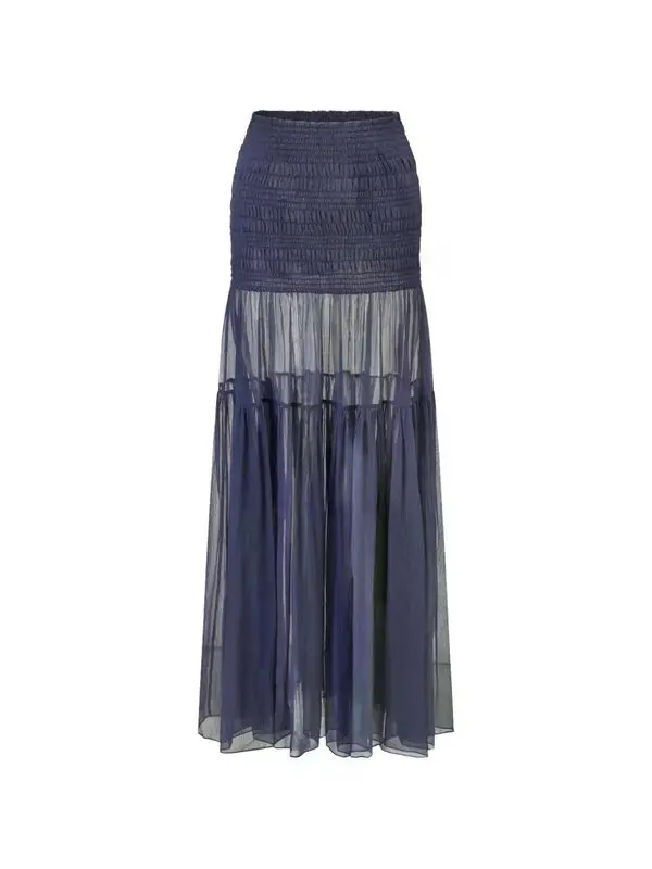 OUDE WAAG Shirred Tiered Maxi Skirt