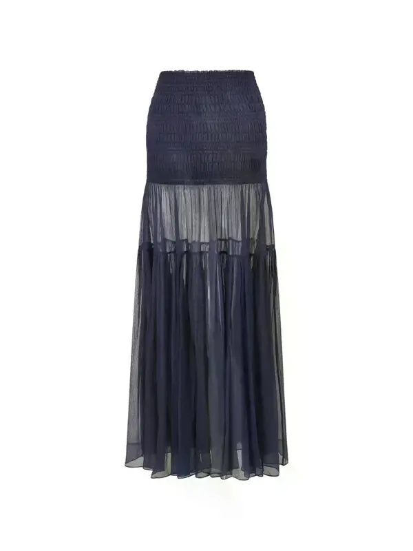 OUDE WAAG Shirred Tiered Maxi Skirt
