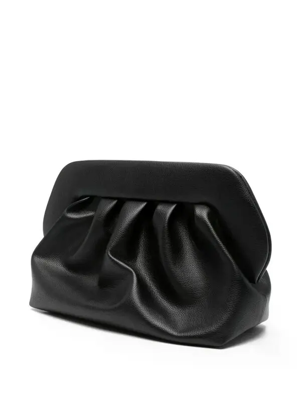 THEMOIRE Bios Gathered Clutch Bag - Black