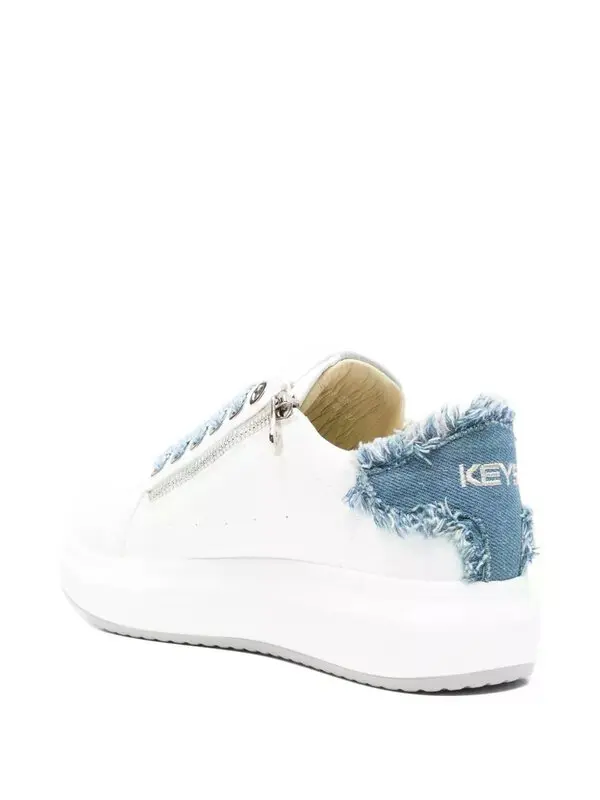 KEYS Frayed Leather Sneakers