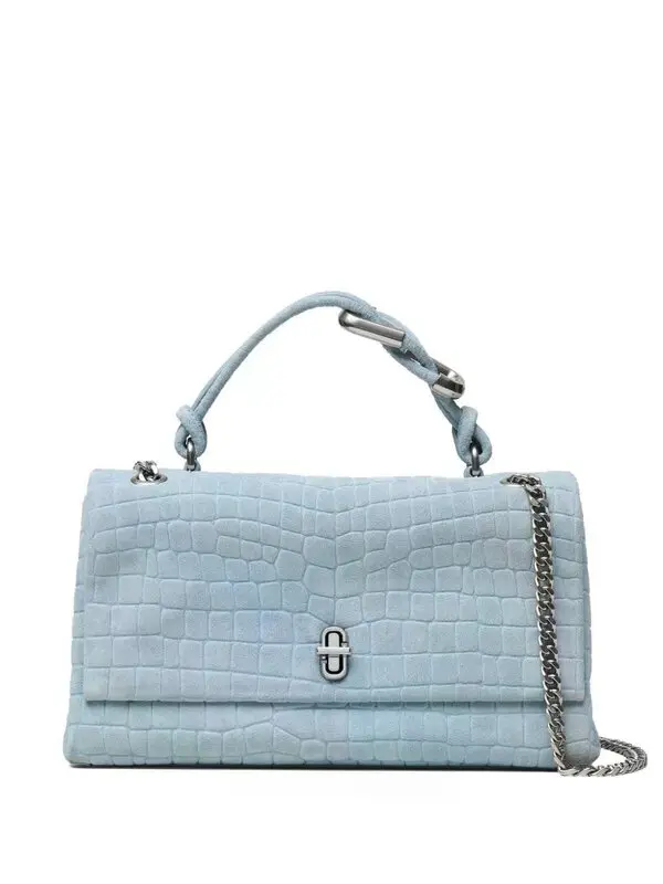 Marc Jacobs Suede Croc Dual-chain Shoulder Bag