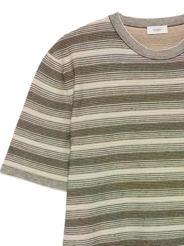 Agnona Striped Knitted T-shirt