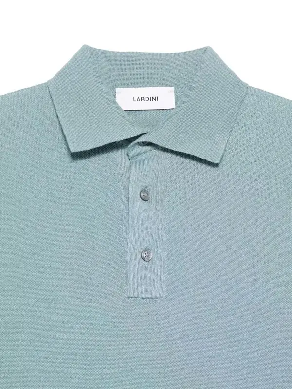 LARDINI Buttoned Knitted Polo Shirt