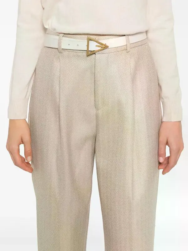 PT TORINO Virgin Wool Herringbone Trousers