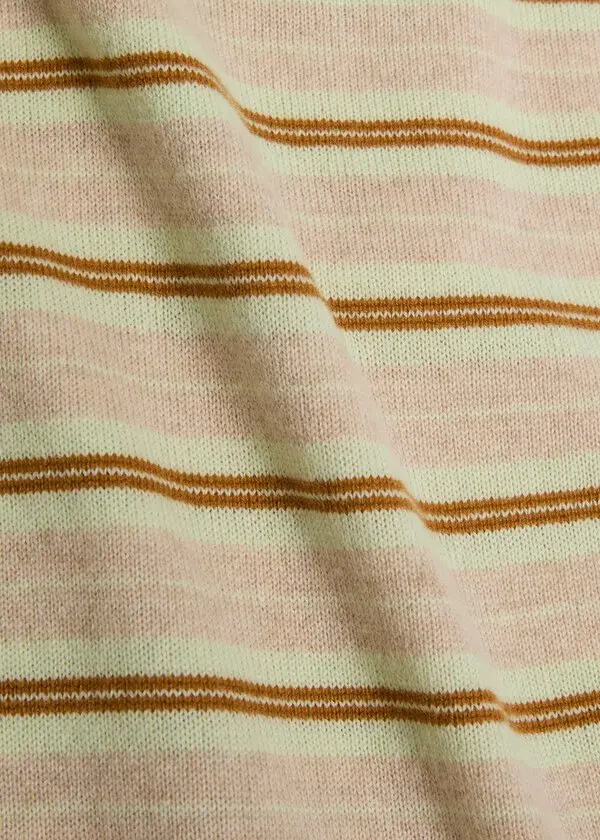 Guest In Residence Layered Striped Cashmere Rugby Jumper - Yellow