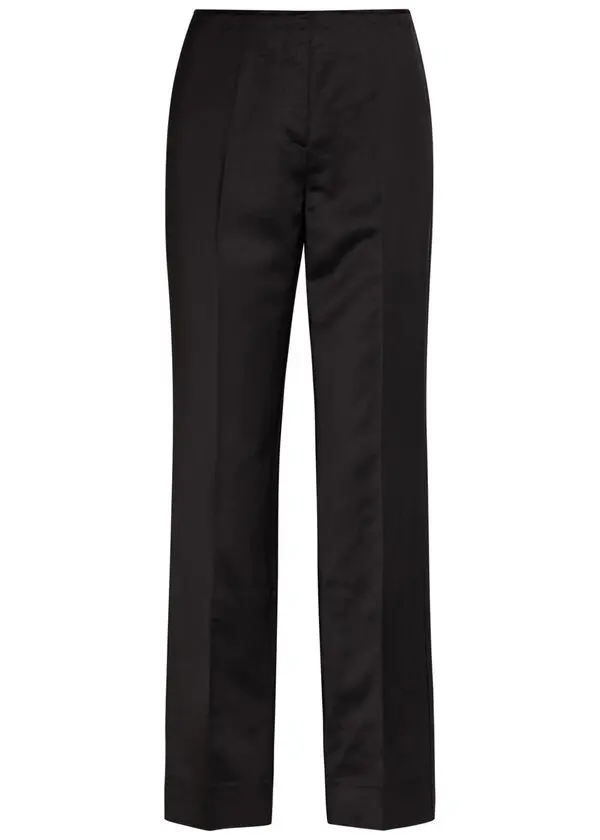 TOTEME Raw-edged Straight-leg Satin Trousers