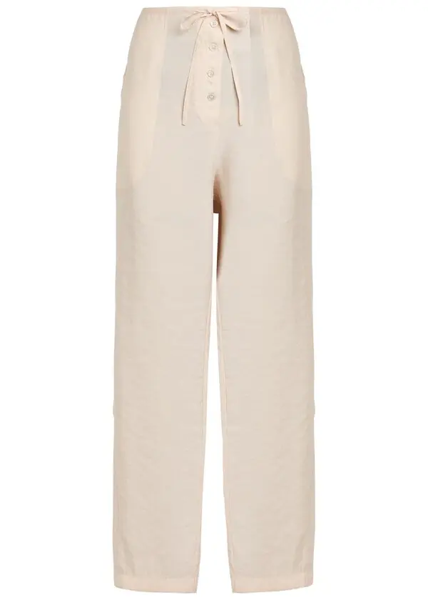 Studio Nicholson Drawstring Straight-leg Trousers - Beige