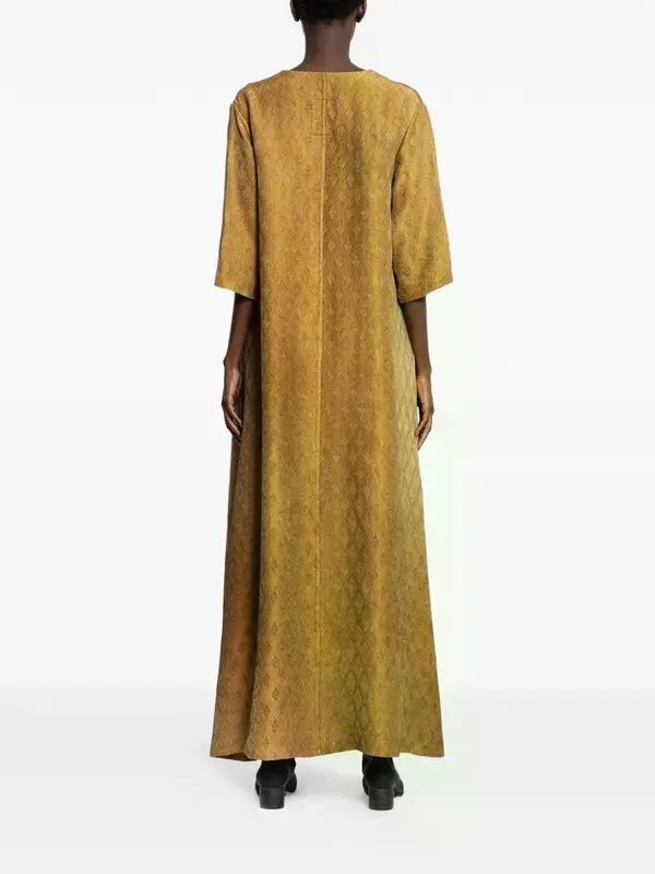 UMA WANG Apostle Diamond-jacquard Midi Dress