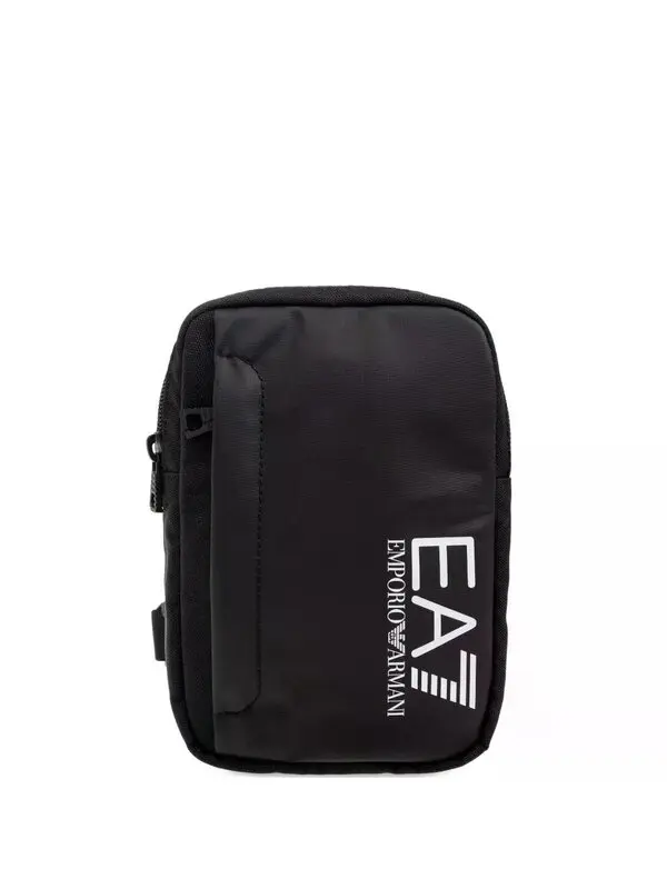 EA7 Logo-print Messenger Bag - Uc001 Black