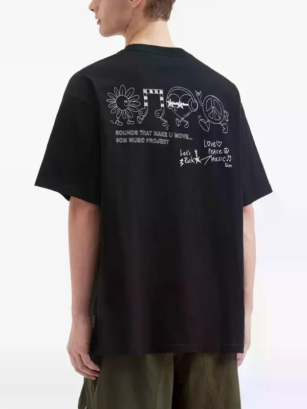 FIVE CM Graphic-print T-shirt - Black