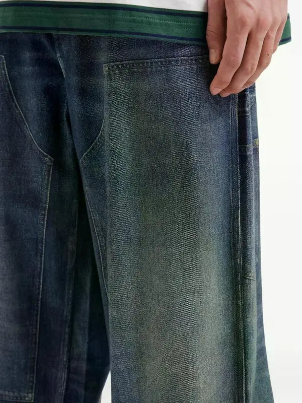 Izzue Panelled Wide Leg Jeans
