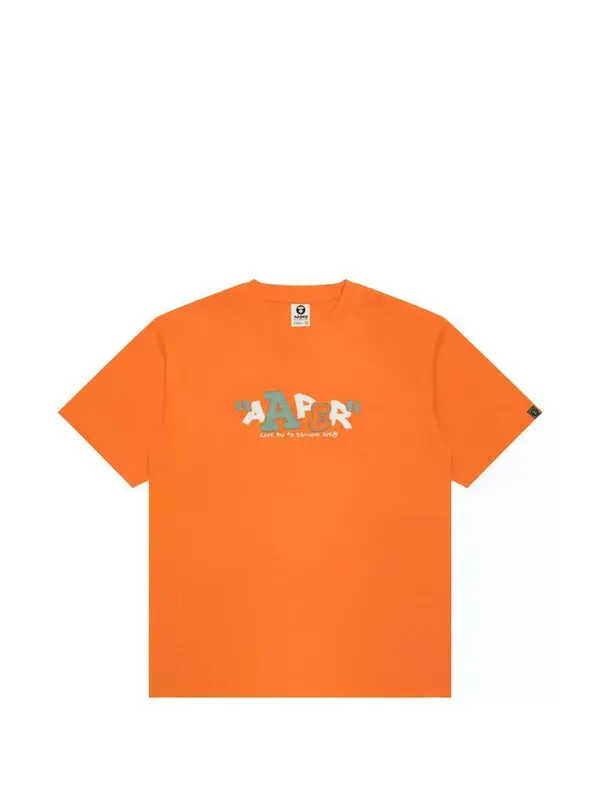 AAPE BY *A BATHING APE Print T-shirt - Orange