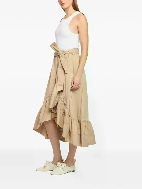 Cinq À Sept Ruffled Tie-waist Midi Dress