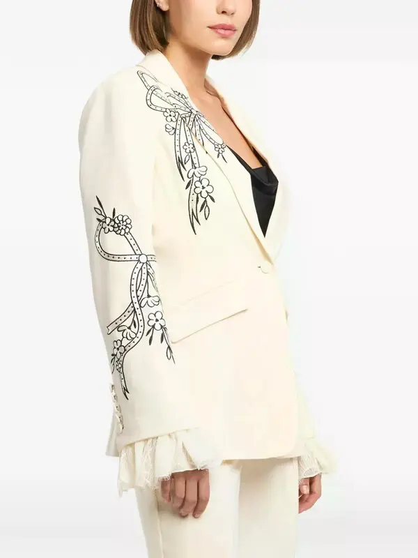 Cinq À Sept Cheyenne Ribbon Blazer - Neutrals